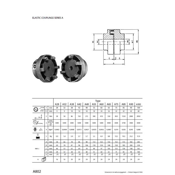 ESCO Disc Coupling: Escoflex A Series - Rubber inserts and cast-iron ...